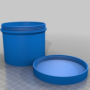 Customizable Round Box With Threaded Lid. STL File for 3D Printing ...
