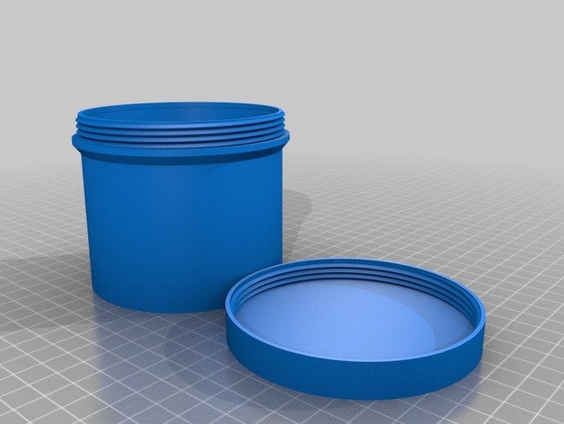 Customizable Round Box With Threaded Lid. STL File for 3D Printing ...