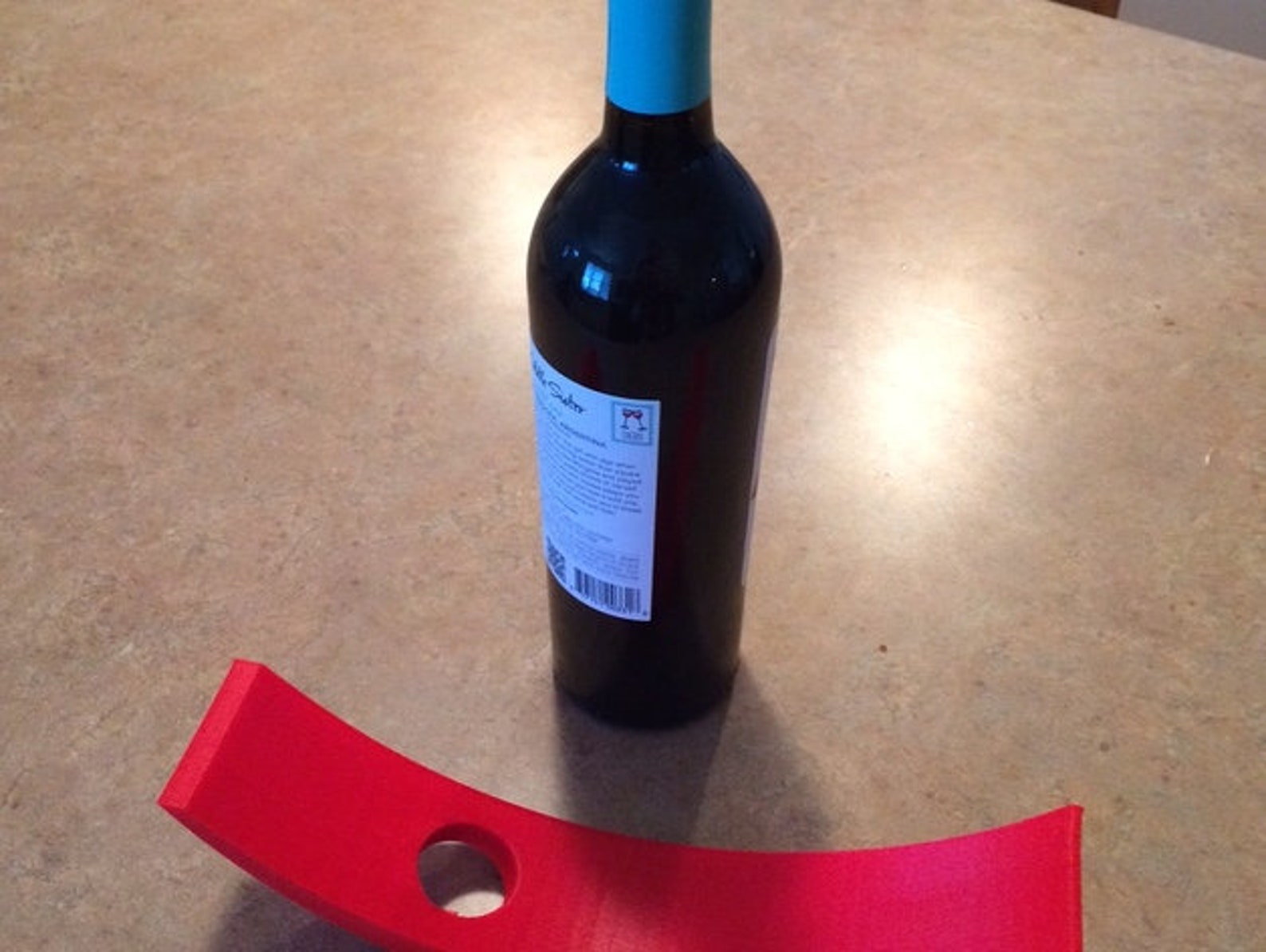 Curved Balancing Wine Holder. STL File for 3D Printing - Digital ...