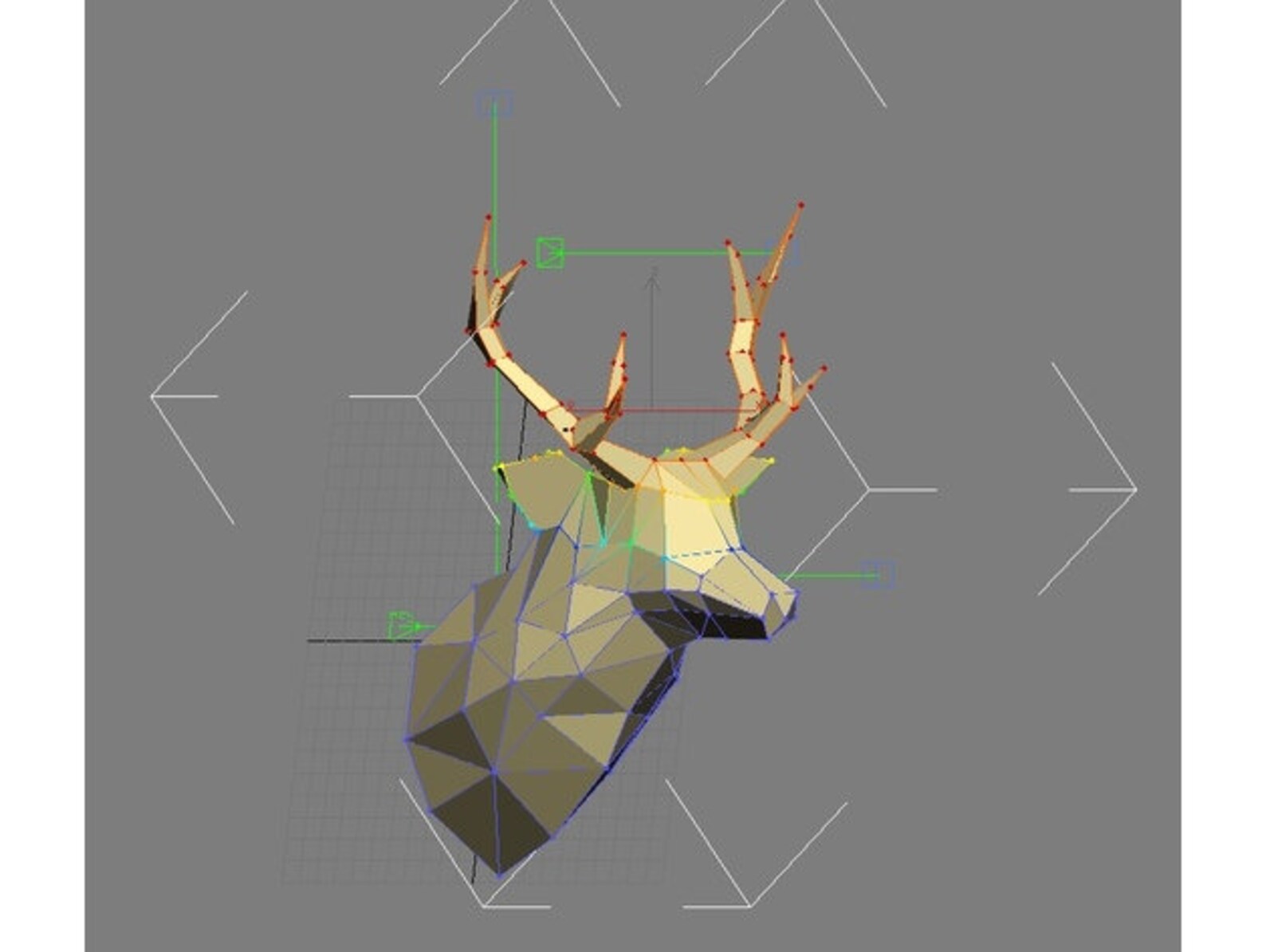 Wireframe Deer Head. STL File for 3D Printing Digital Download. - Etsy