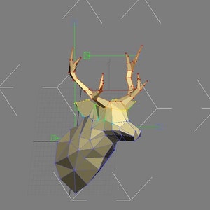 Wireframe Deer Head. STL File for 3D Printing - Digital Download. - Etsy