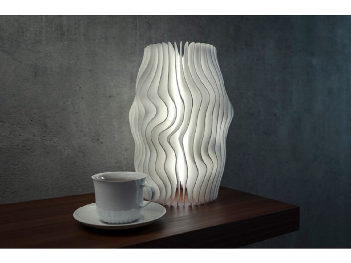 Generative Design. Wave Lamp 5 lq Version. STL File for 3D - Etsy