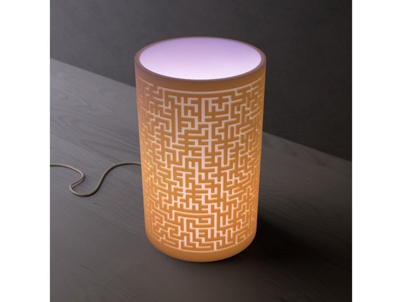 Generative Design. Real Maze Lamp (LQ). STL File for 3D Printing ...