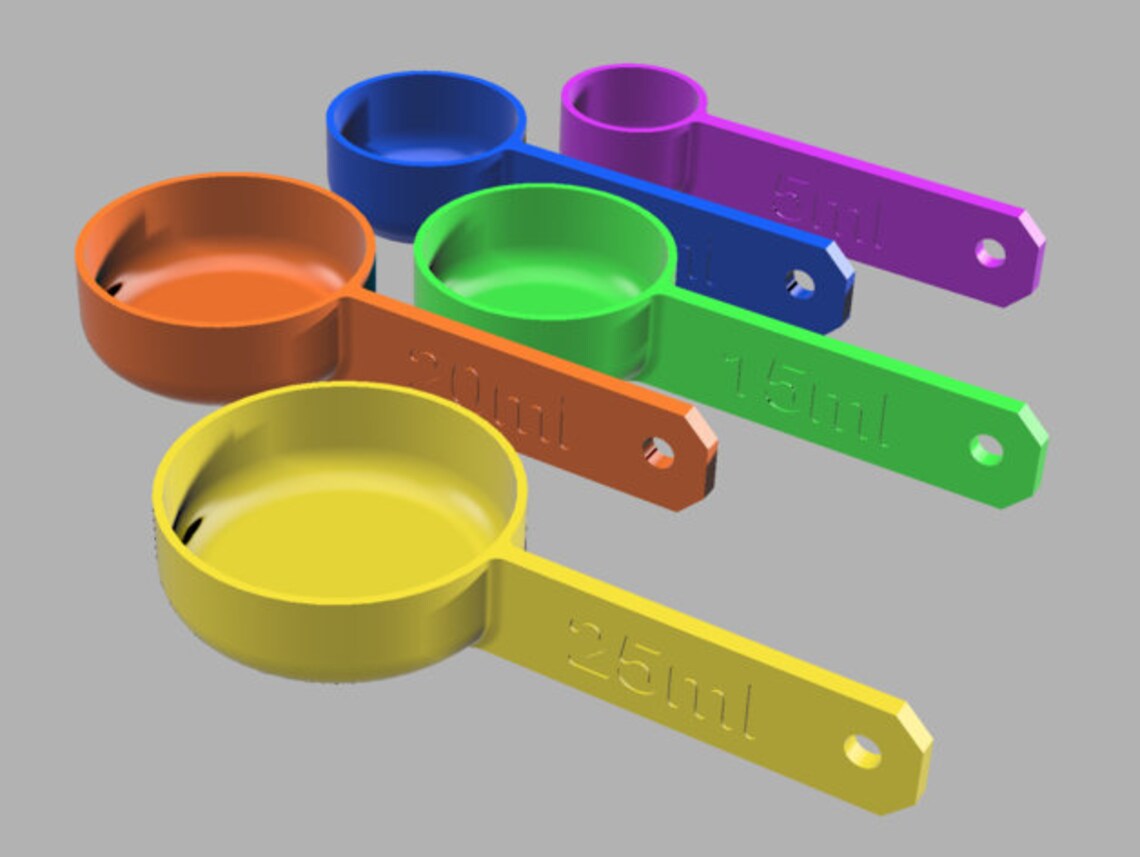 Measuring Spoons. STL File for 3D Printing Digital Download. - Etsy
