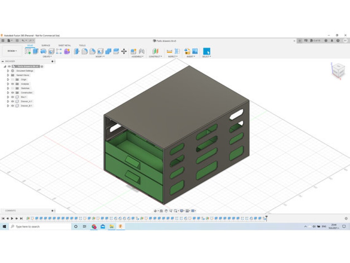 Box With Drawers. STL File for 3D Printing - Digital Download. - Etsy
