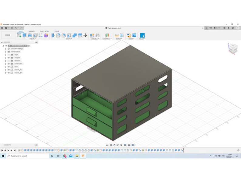 Box With Drawers. STL File for 3D Printing Digital Download. - Etsy