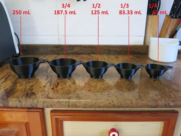 Measuring Cups. STL File for 3D Printing - Digital Download. - Etsy