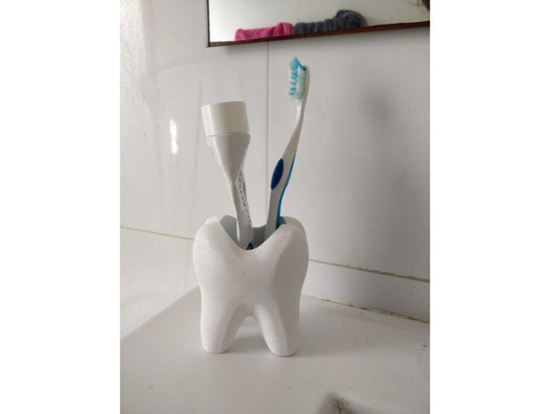 A Cup for Toothbrush and Toothpaste. STL File for 3D Printing - Digital ...