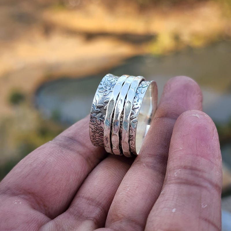 Silver Spinner Ring - Etsy