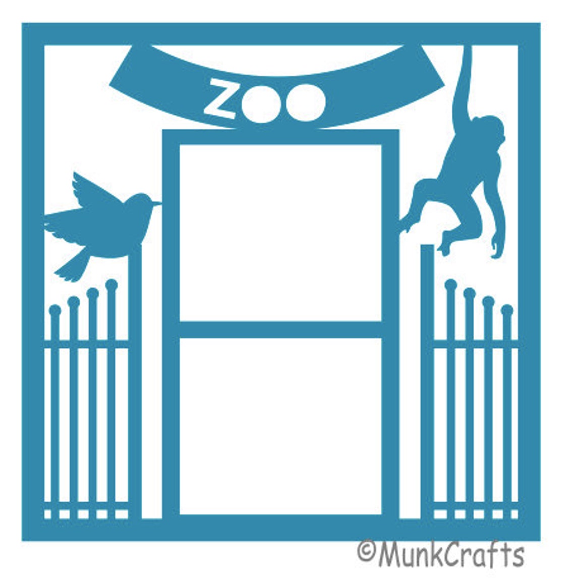 Zoo Layout Svg/zoo Scrapbook Overlay SVG File/scrapbook Layout Svg/zoo ...