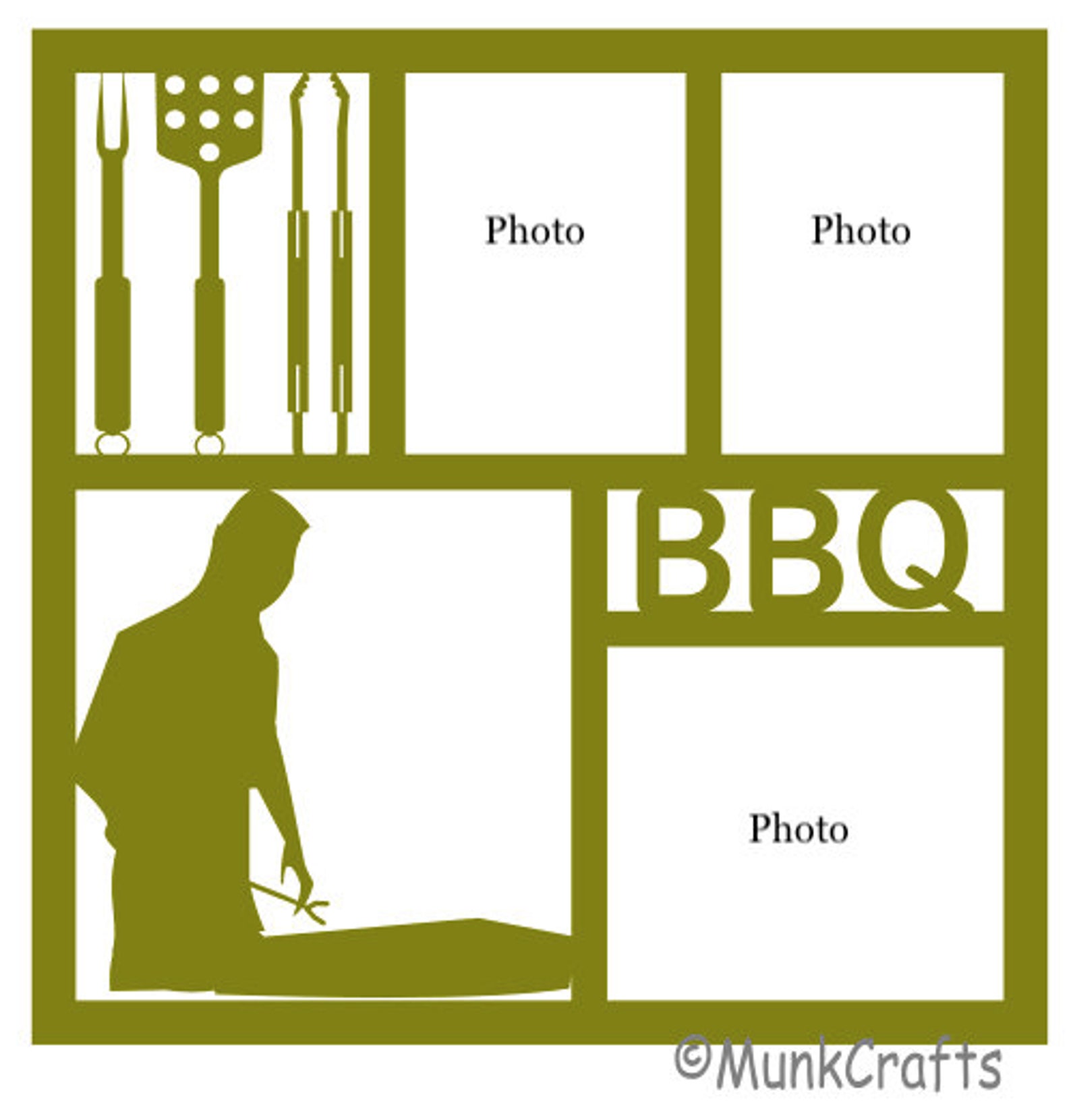 BBQ Scrapbook Overlay/barbecue Layout Svg/scrapbook SVG Digital File ...
