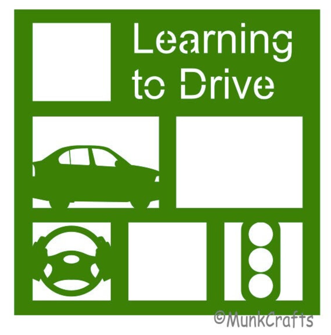 Learning to Drive/driving/student Driver/teen Scrapbook Overlay SVG ...