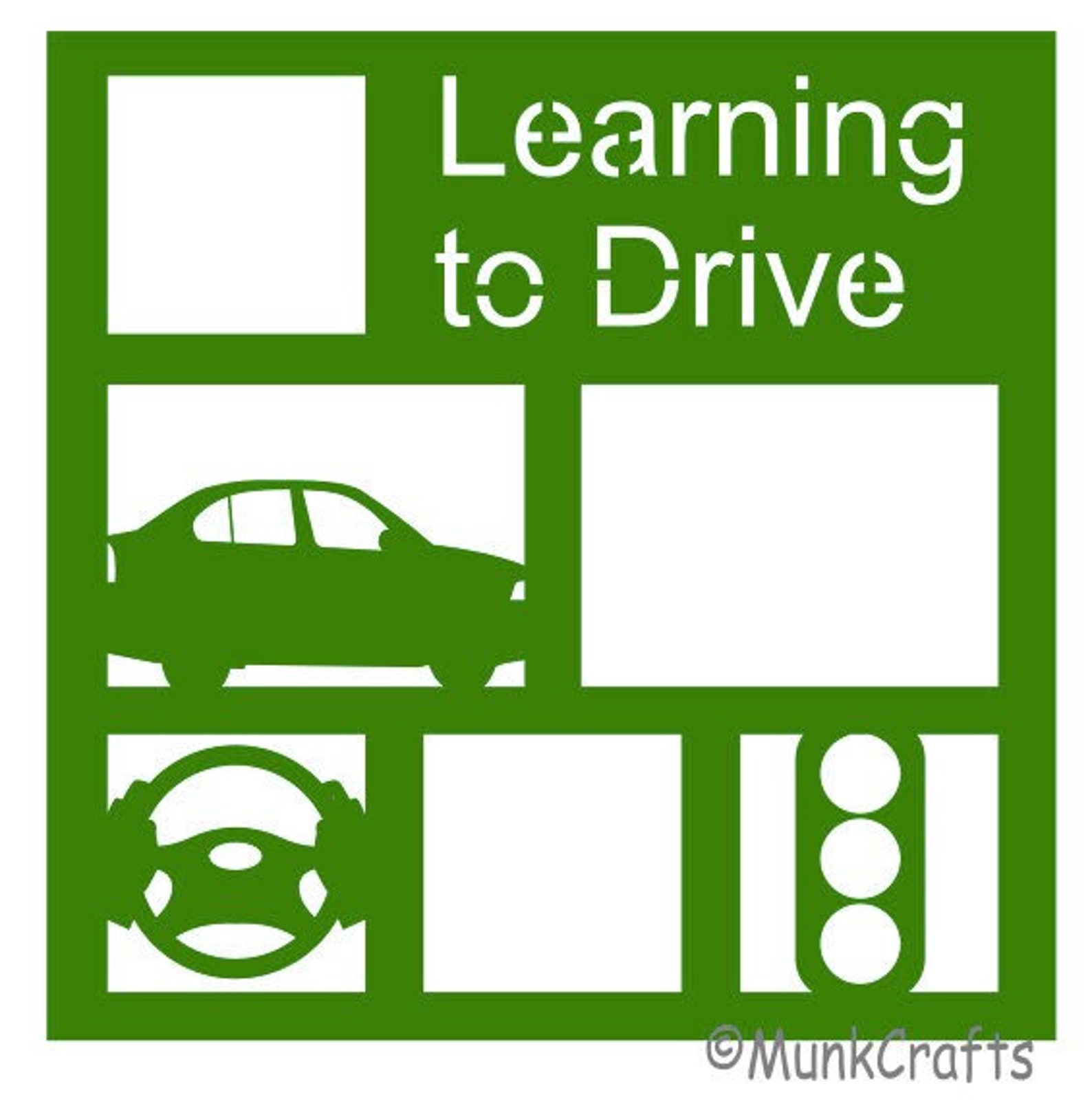 Learning to Drive/driving/student Driver/teen Scrapbook Overlay SVG ...