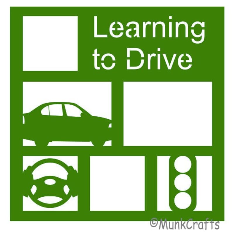 Learning to Drive/driving/student Driver/teen Scrapbook Overlay SVG ...