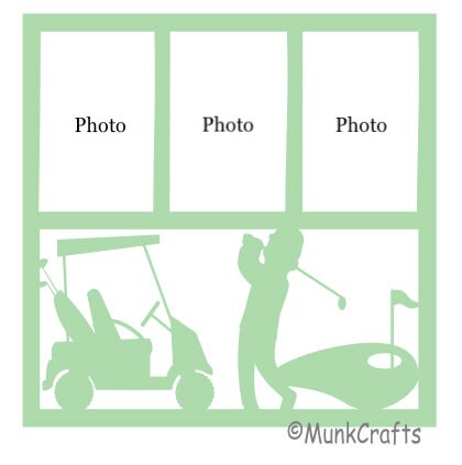 Golf Layout Svg/golf Scrapbook Overlay Svg Files/golf Scrapbook Svg ...