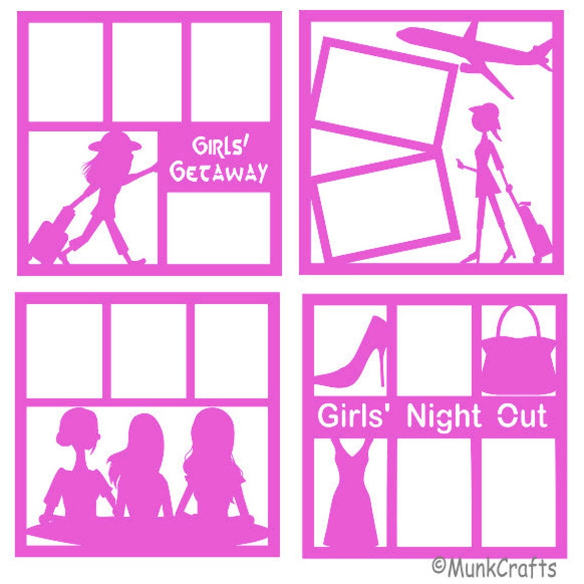 Girls Layout Svg/girls Scrapbook Overlay SVG Files/girls Scrapbook ...