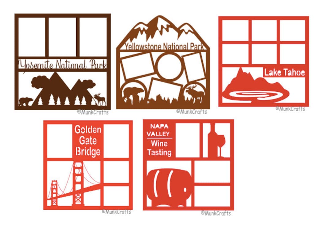 California Layout Svg/california Scrapbook Overlay Svg/yosemite Svg ...