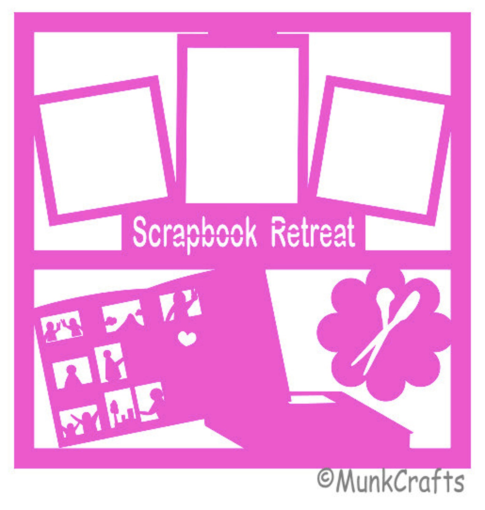 Scrapbook Retreat Overlay/scrapbook Layout Svg/svg Digital File for ...