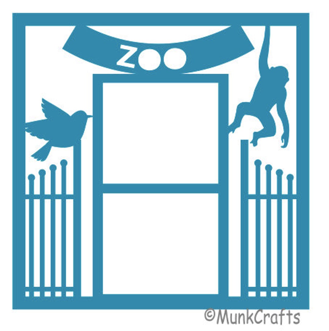 Zoo Layout Svg/zoo Overlay Svg/zoo Scrapbook Svg/digital SVG Files for ...