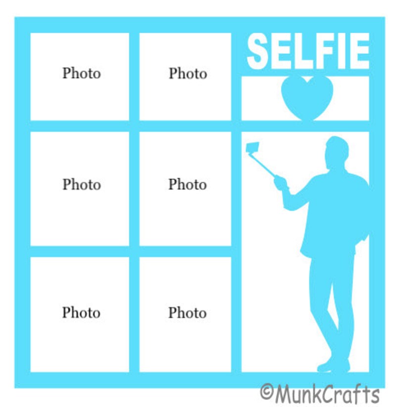 Selfie Layout Svg/selfie Scrapbook Overlay SVG Files/selfie Scrapbook ...