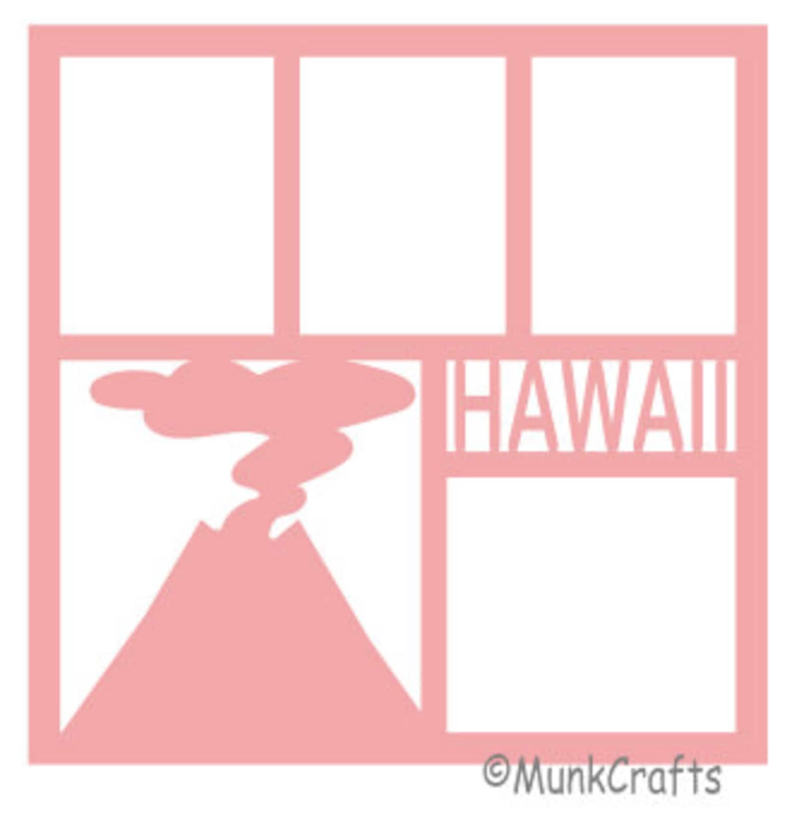 Hawaii Scrapbook Overlay/scrapbook Layout Svg/svg Digital File for ...