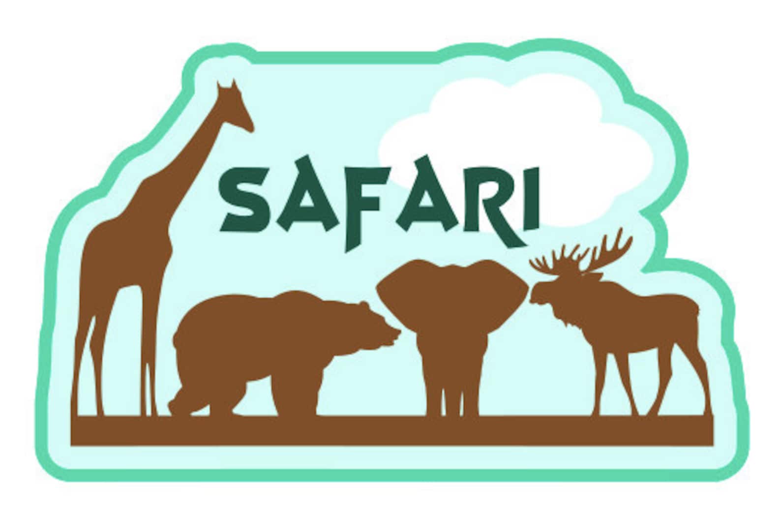 Safari Scrapbook Title SVG File for Cricut,safari Svg,safari Scrapbook ...