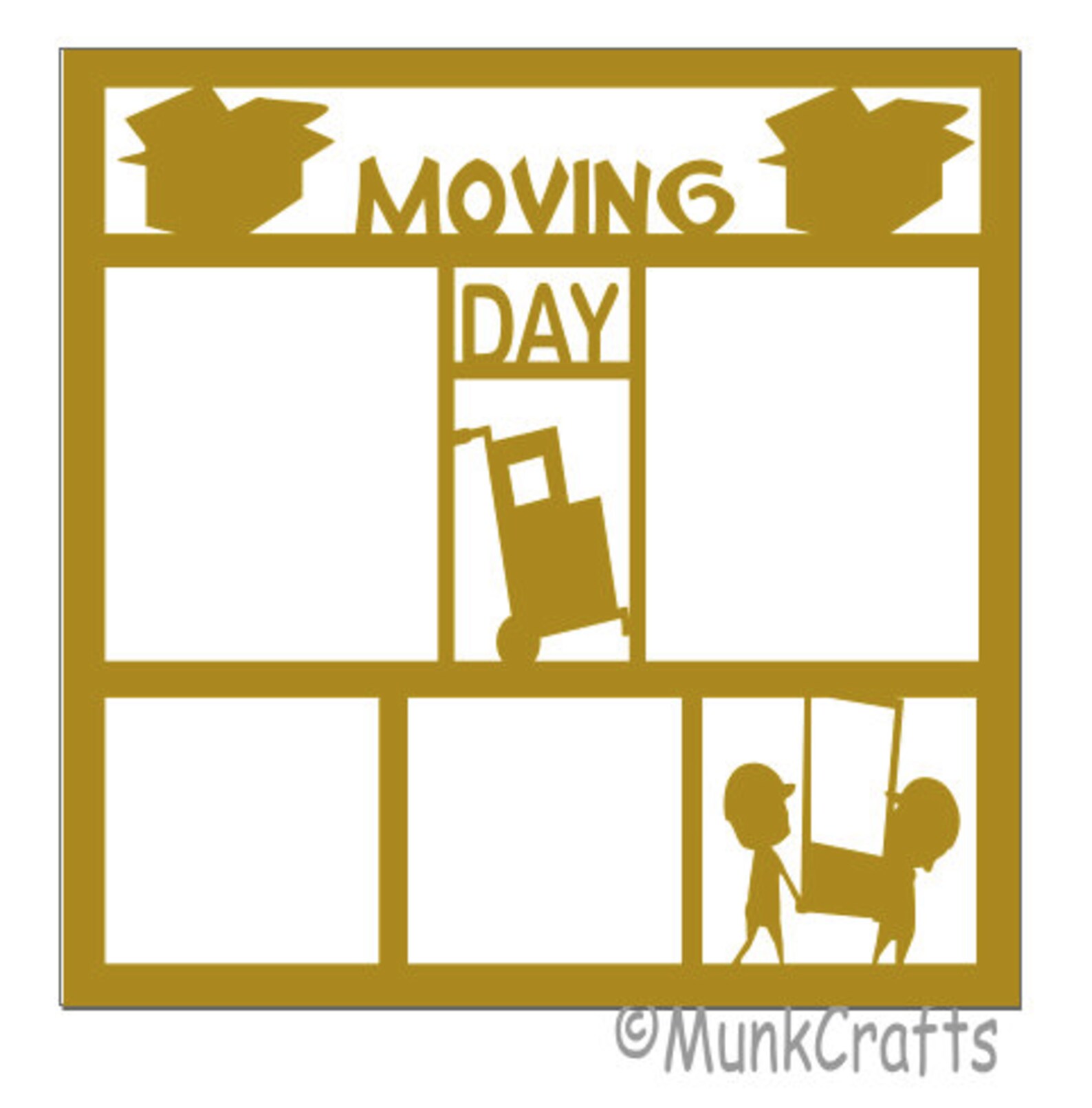 New Home/our Backyard/moving Day/nursery/house Scrapbook Overlay SVG ...