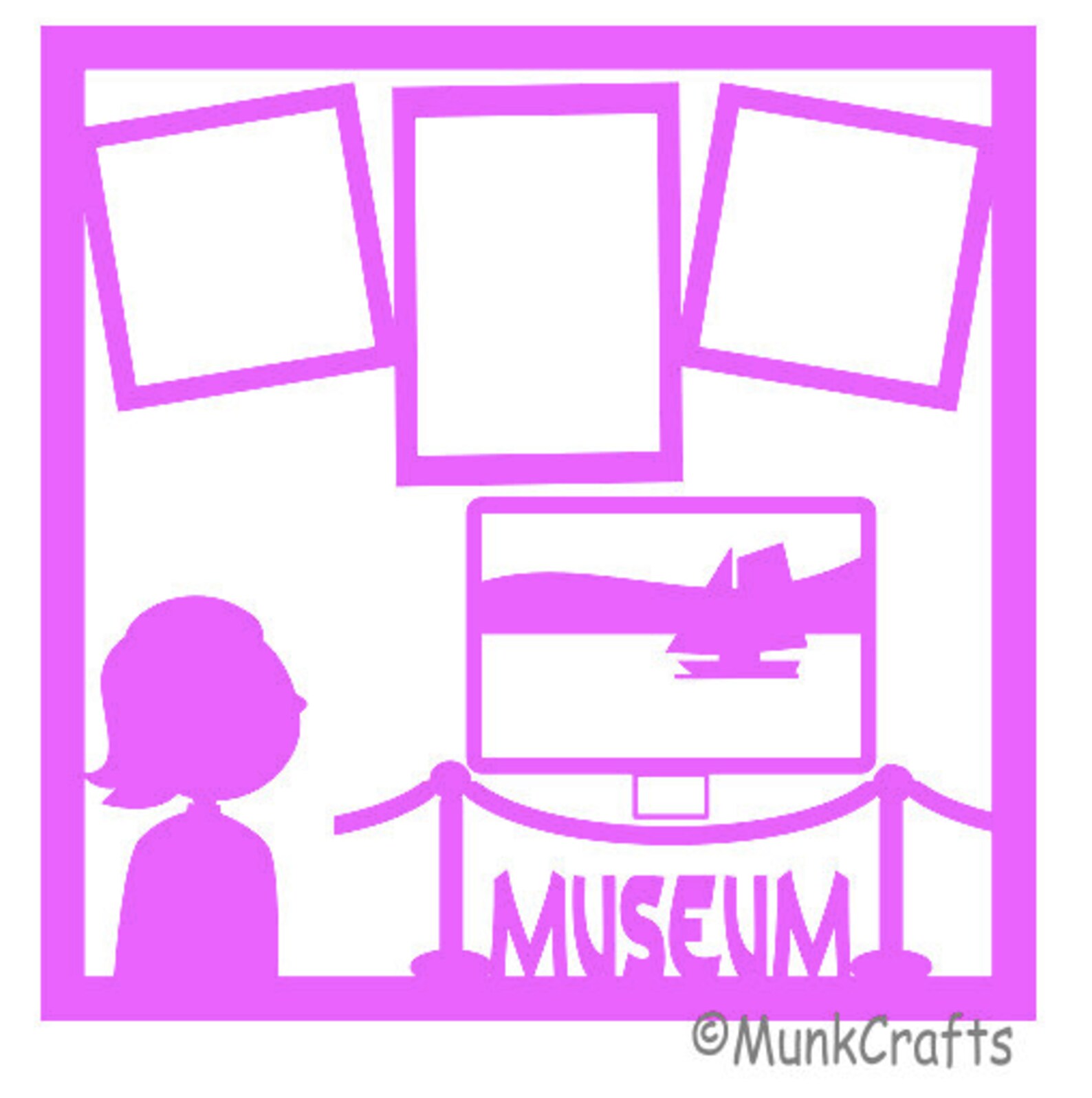 Museum Scrapbook Layout Svg/museum Scrapbook Overlay Svg/svg Files for ...