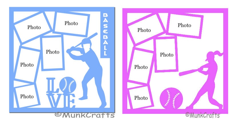 Baseball Layout Svg/baseball Scrapbook Overlay Svg File/baseball Svg ...