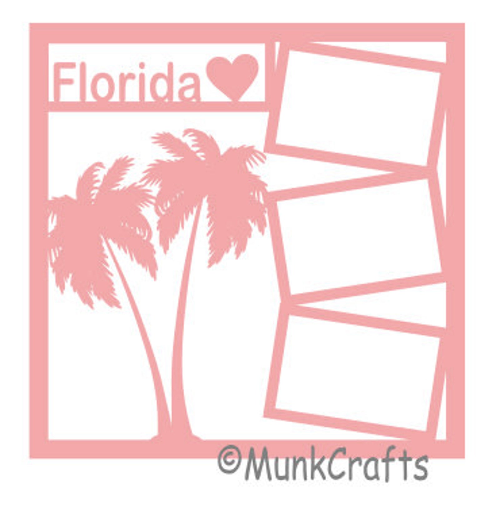 Florida Scrapbook Overlay/florida Layout Svg/scrapbook SVG (digital ...
