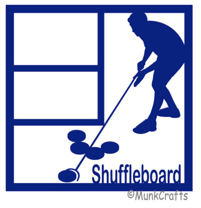 Shuffleboard Scrapbook Overlay SVG Files for Cricut for Family ...