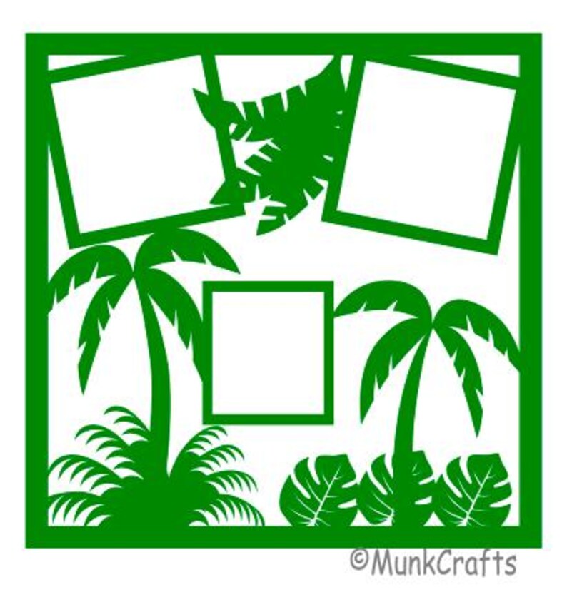 Rainforest Layout Svg/rainforest Scrapbook Overlay SVG File/rainforest ...