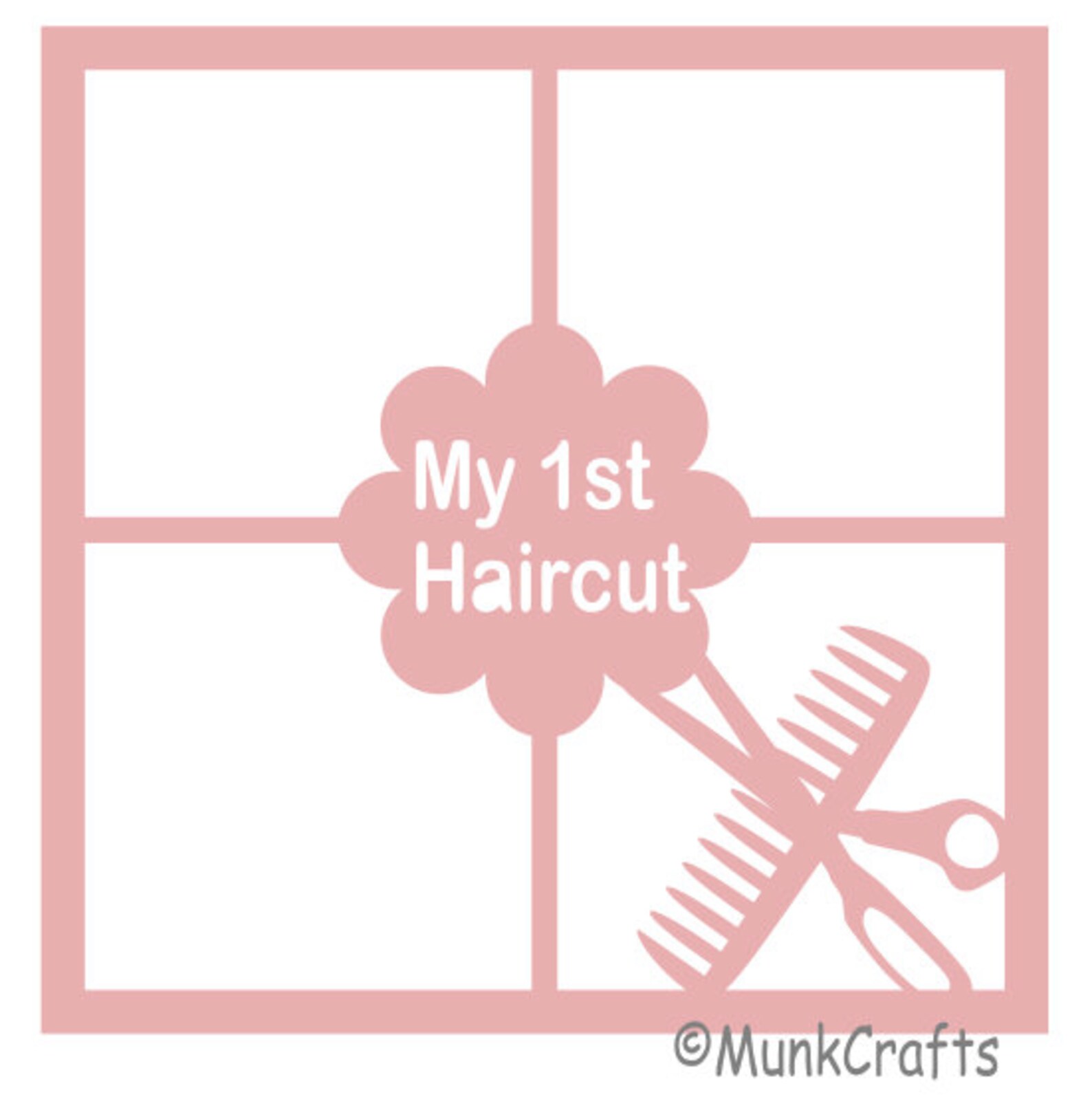 Baby Layout Svg/baby Scrapbook Overlay SVG File/scrapbook Layout Svg ...