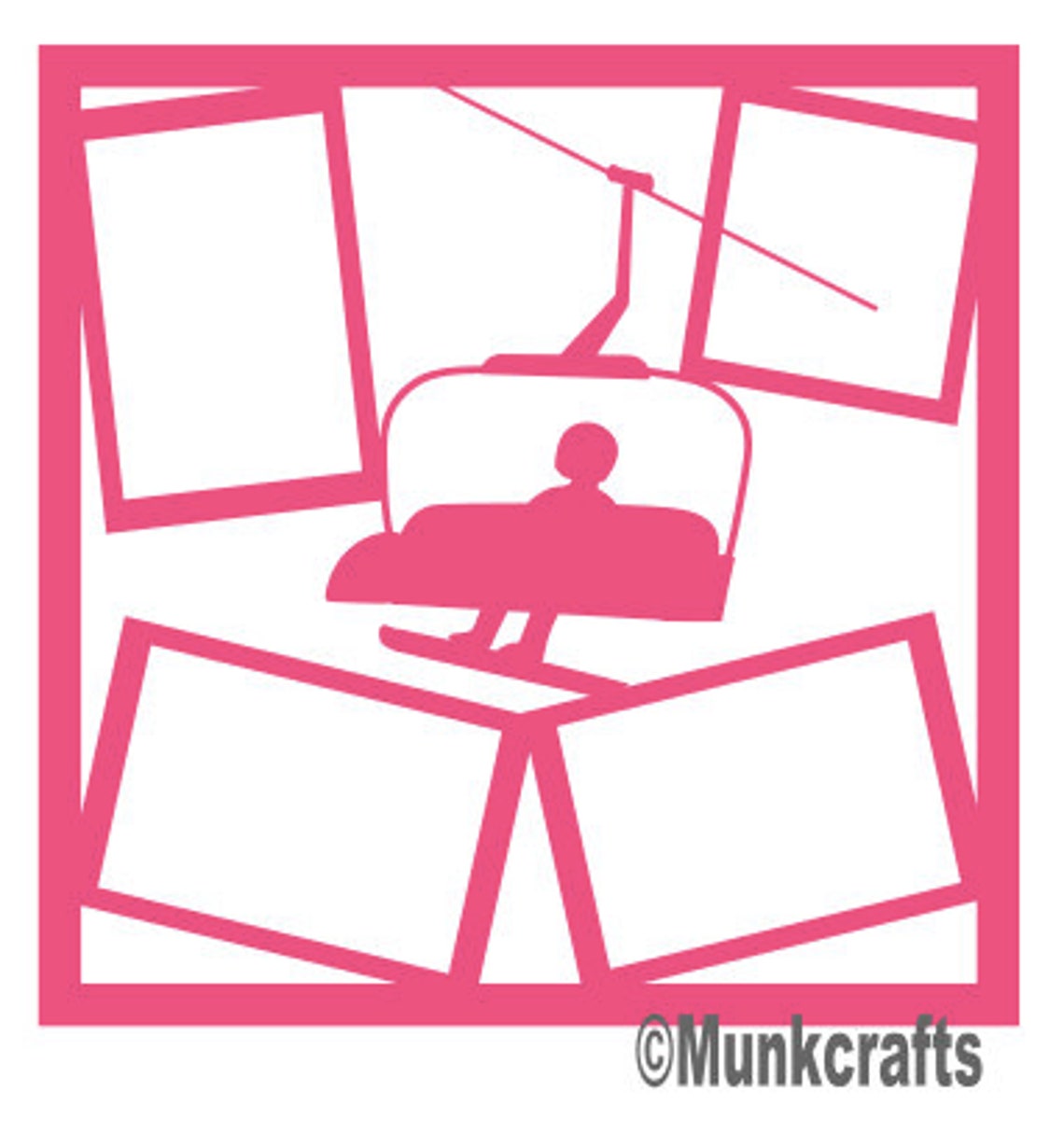 Skilift Scrapbook Overlay SVG Files for Cricut for Kids Children Family ...