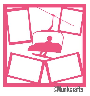 Skilift Scrapbook Overlay SVG Files for Cricut for Kids Children Family ...