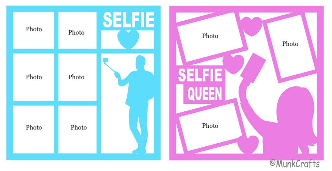 Selfie Layout Svg/selfie Scrapbook Overlay SVG Files/selfie Scrapbook ...
