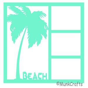 Beach Layout Svg/beach Scrapbook Overlay SVG File/beach - Etsy