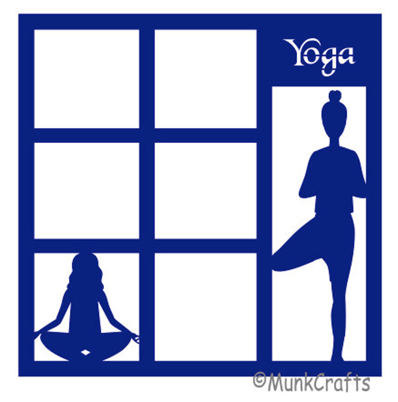 Yoga Layout Svg/yoga Scrapbook Overlay SVG File/yoga Scrapbook Layout ...