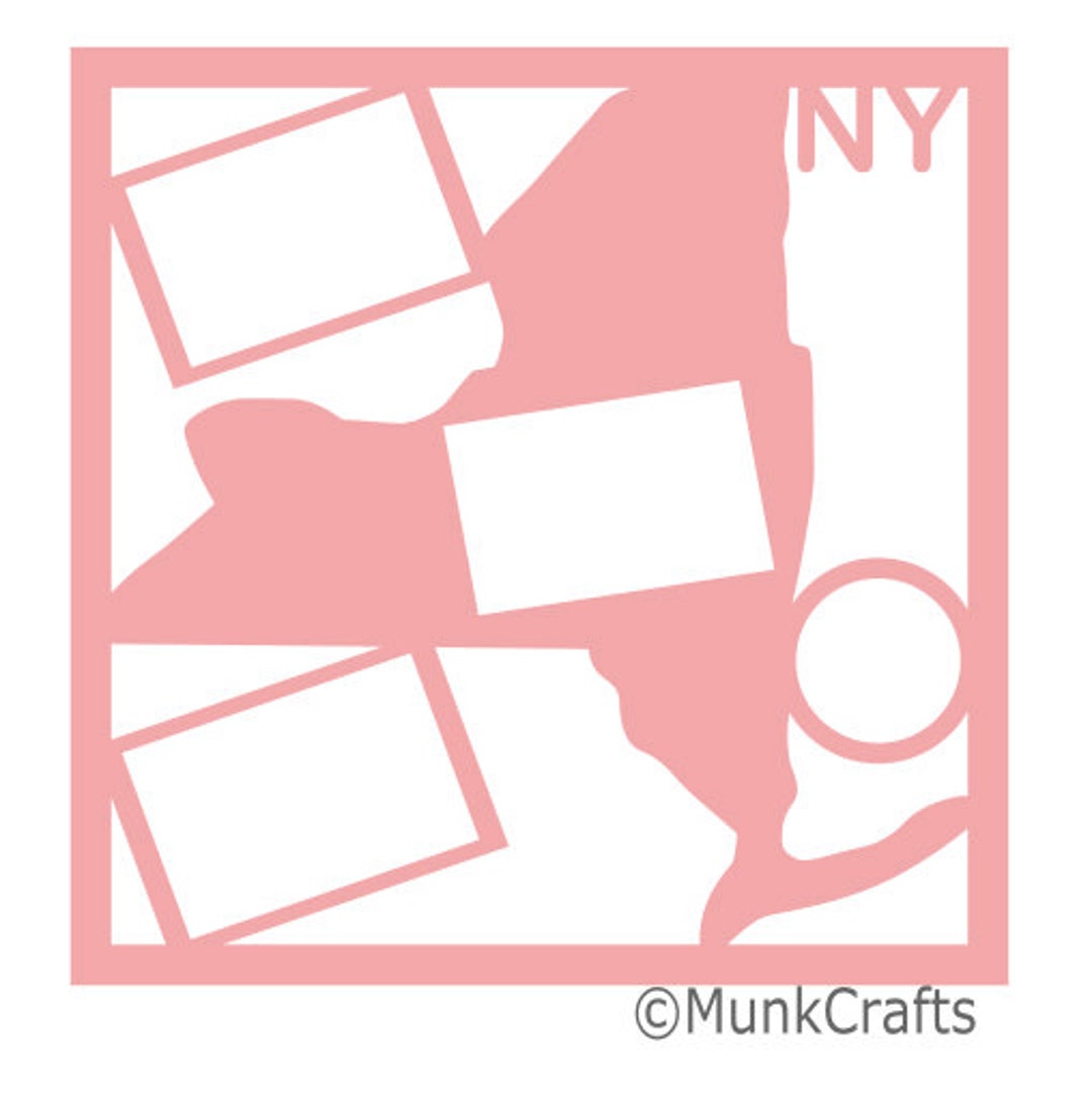 New York Scrapbook Overlay SVG Files for Cricut for Kids Children ...