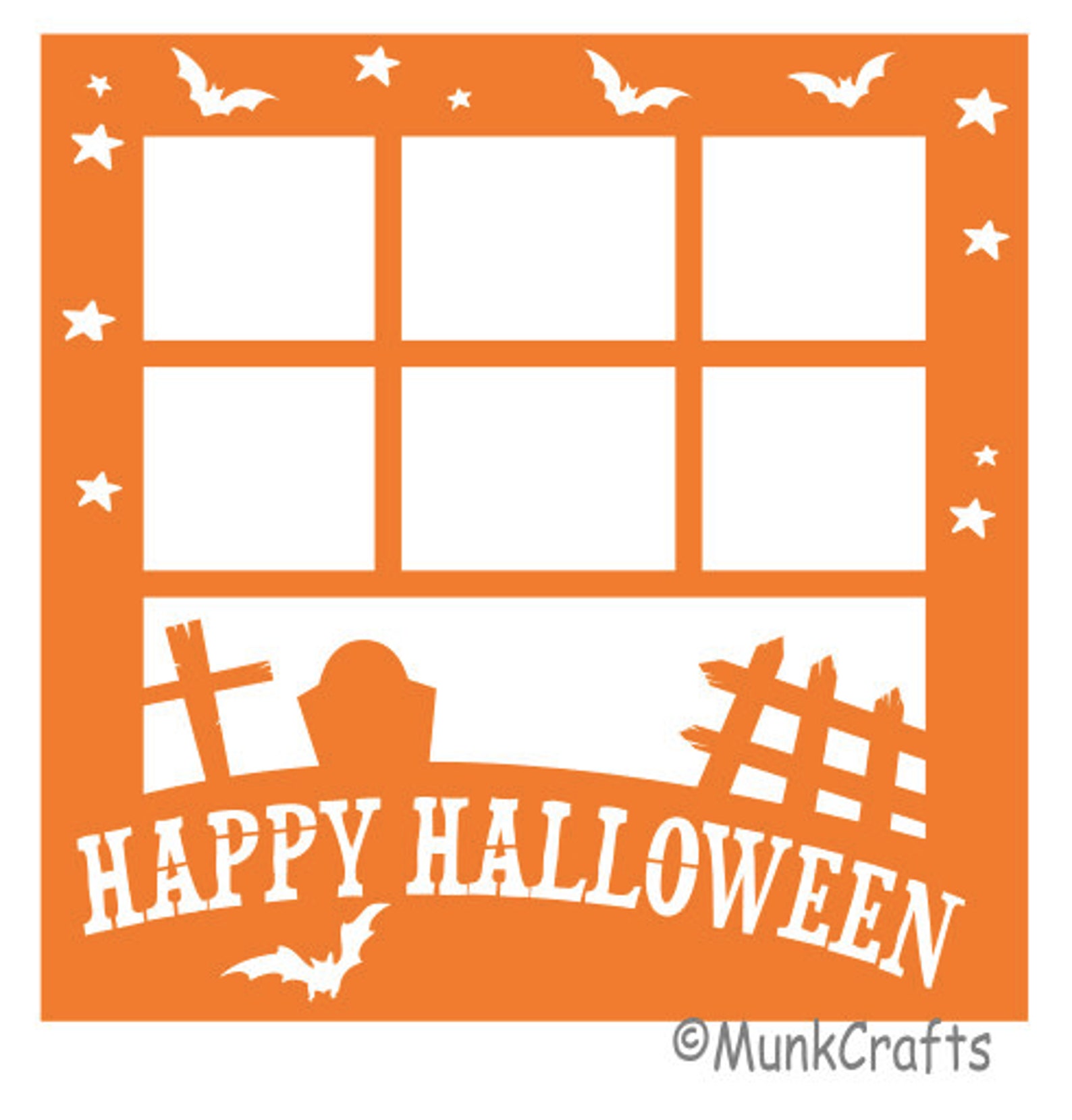 Halloween Layout Svg/halloween Scrapbook Overlay Svg Files/halloween ...