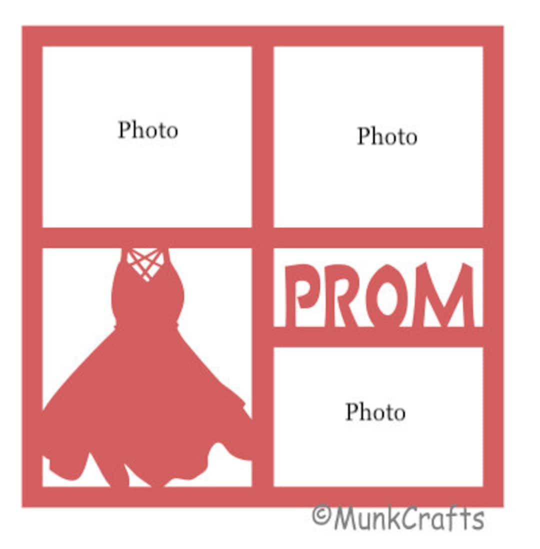 Prom Layout Svg/prom Scrapbook Overlay SVG File/prom Scrapbook Layout ...