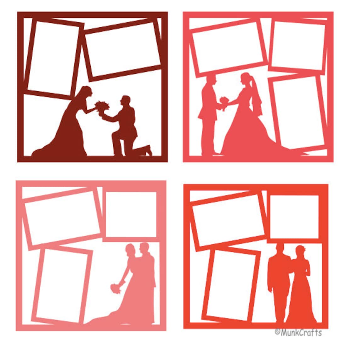 Wedding Layout Svg/wedding Scrapbook Overlay Svg Files/wedding ...