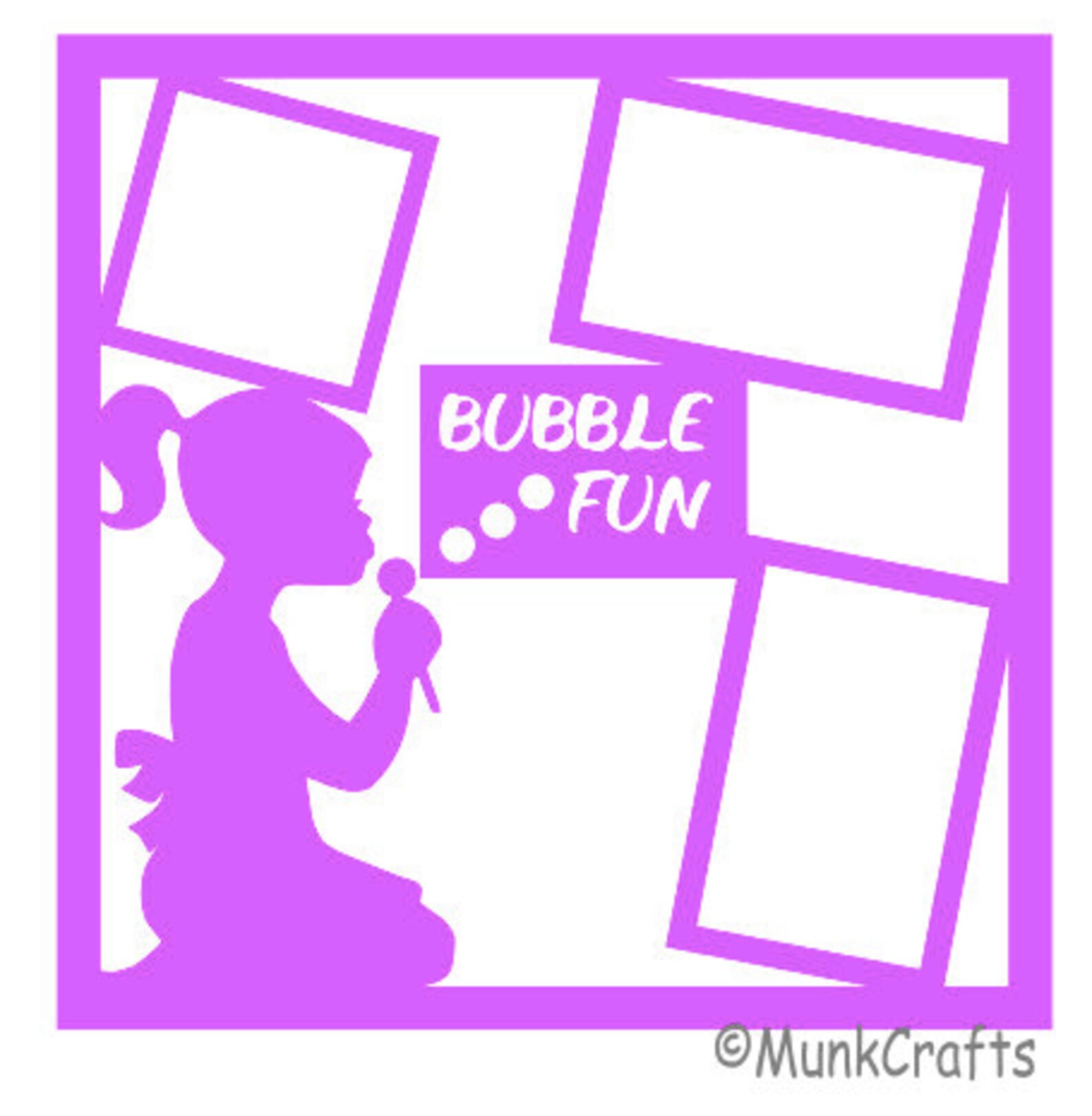 Bubble Fun Scrapbook Overlay SVG Files for Cricut for Kids Children ...
