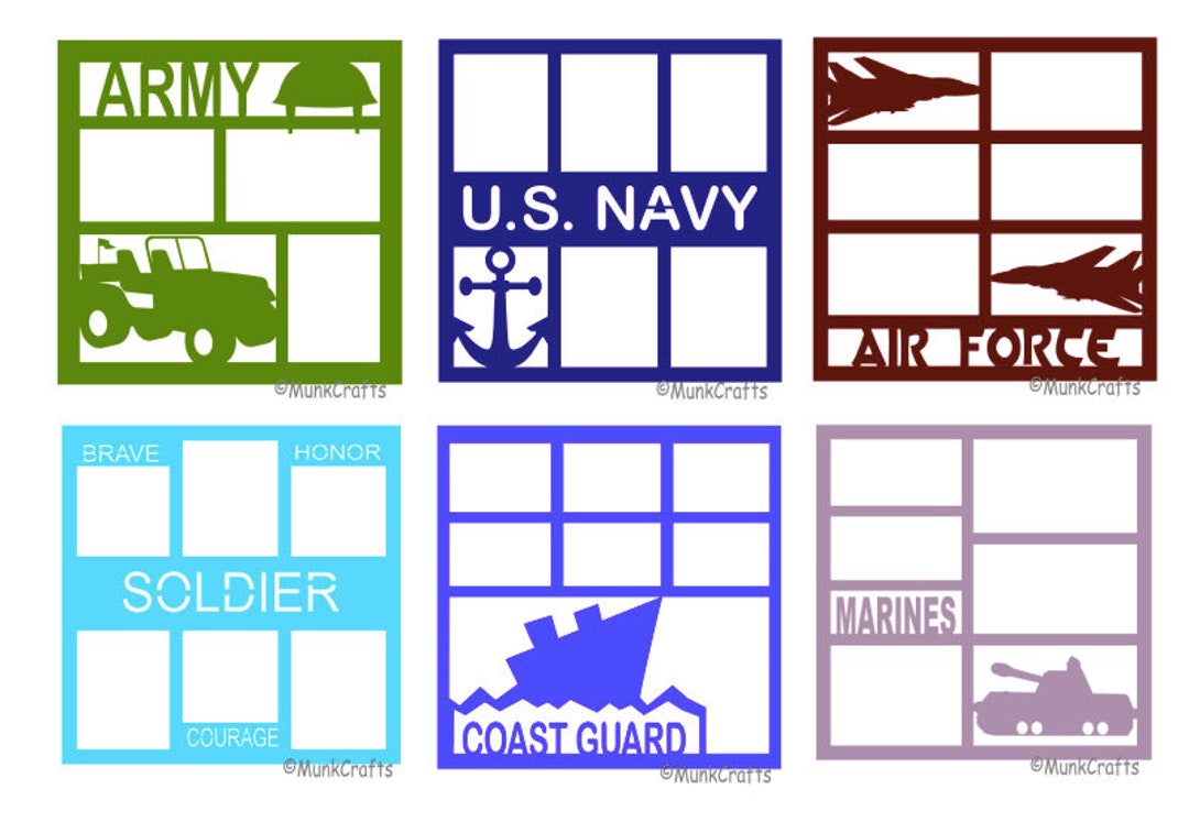 Military Layout Svg/military Scrapbook Svg File/army Svg/marines Svg ...
