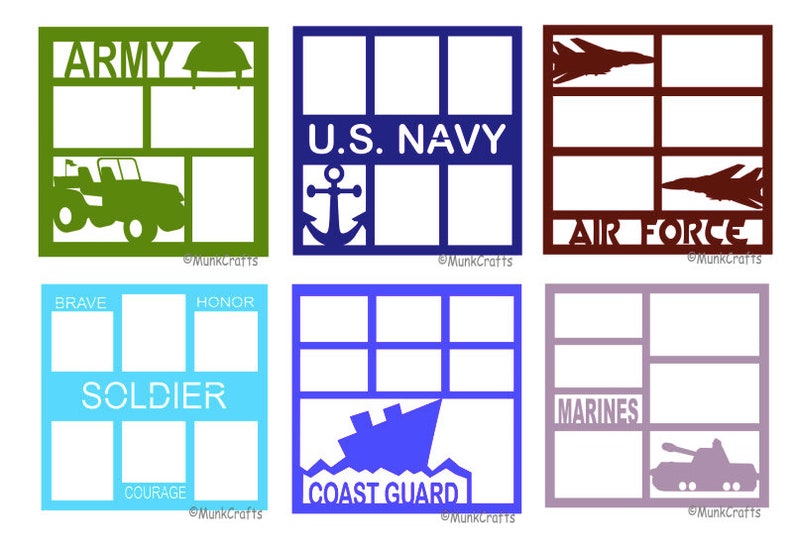Military Layout Svg/military Scrapbook Svg File/army Svg/marines Svg ...