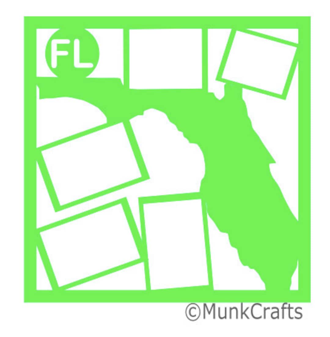 Florida Scrapbook Overlay SVG Files for Cricut for Kids Children Family ...