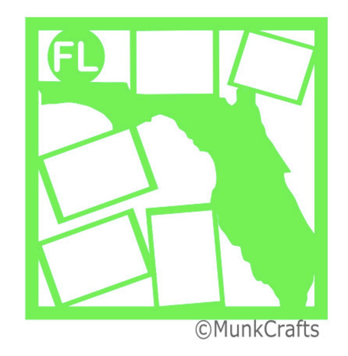 Florida Scrapbook Overlay SVG Files for Cricut for Kids Children Family ...