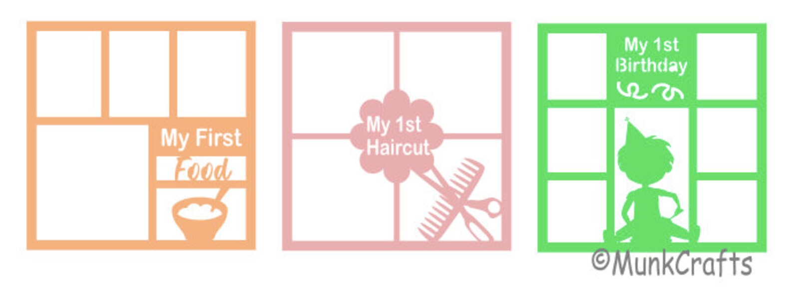 Baby Layout Svg/baby Scrapbook Overlay SVG File/scrapbook Layout Svg ...