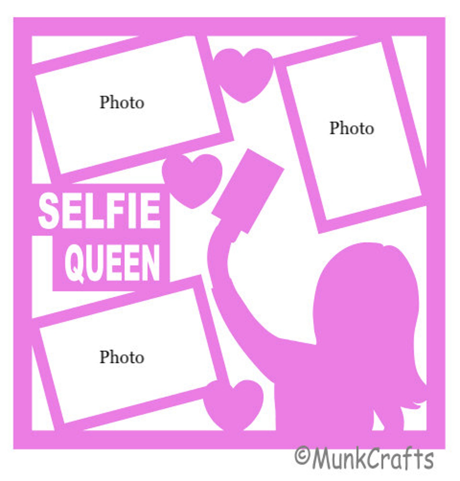 Selfie Layout Svg/selfie Scrapbook Overlay SVG Files/selfie Scrapbook ...