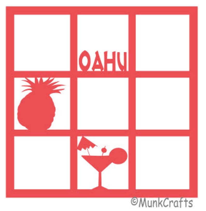 Hawaii Layout Svg/hawaii Svg Overlay/hawaii Svg/scrapbook Layout Svg ...